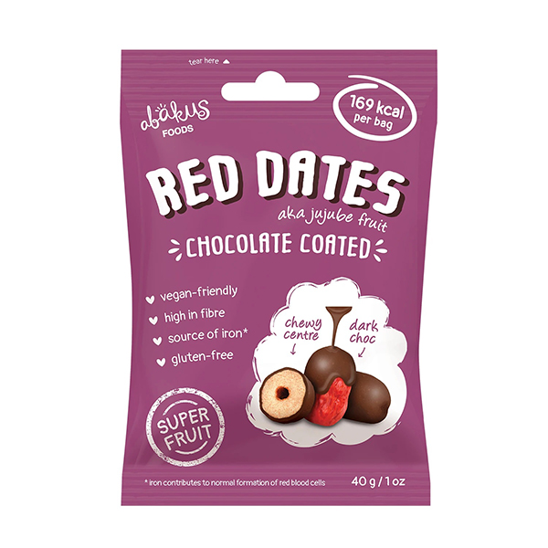 Chinese Rode dadels omhuld met vegan chocolade - Abakus Foods | tAK