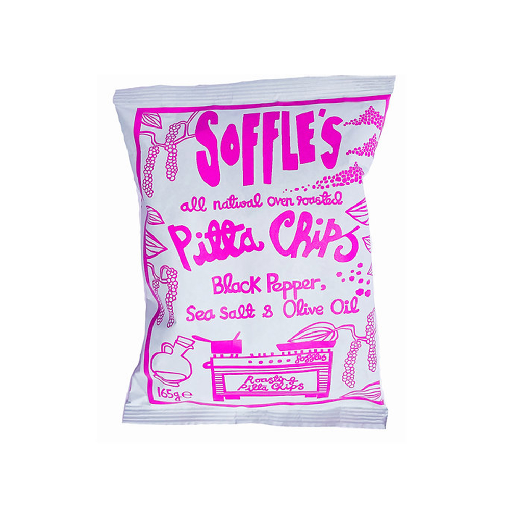Soffle's Pitta Chips Black Pepper, sea salt & olive oil - vegan | tAK